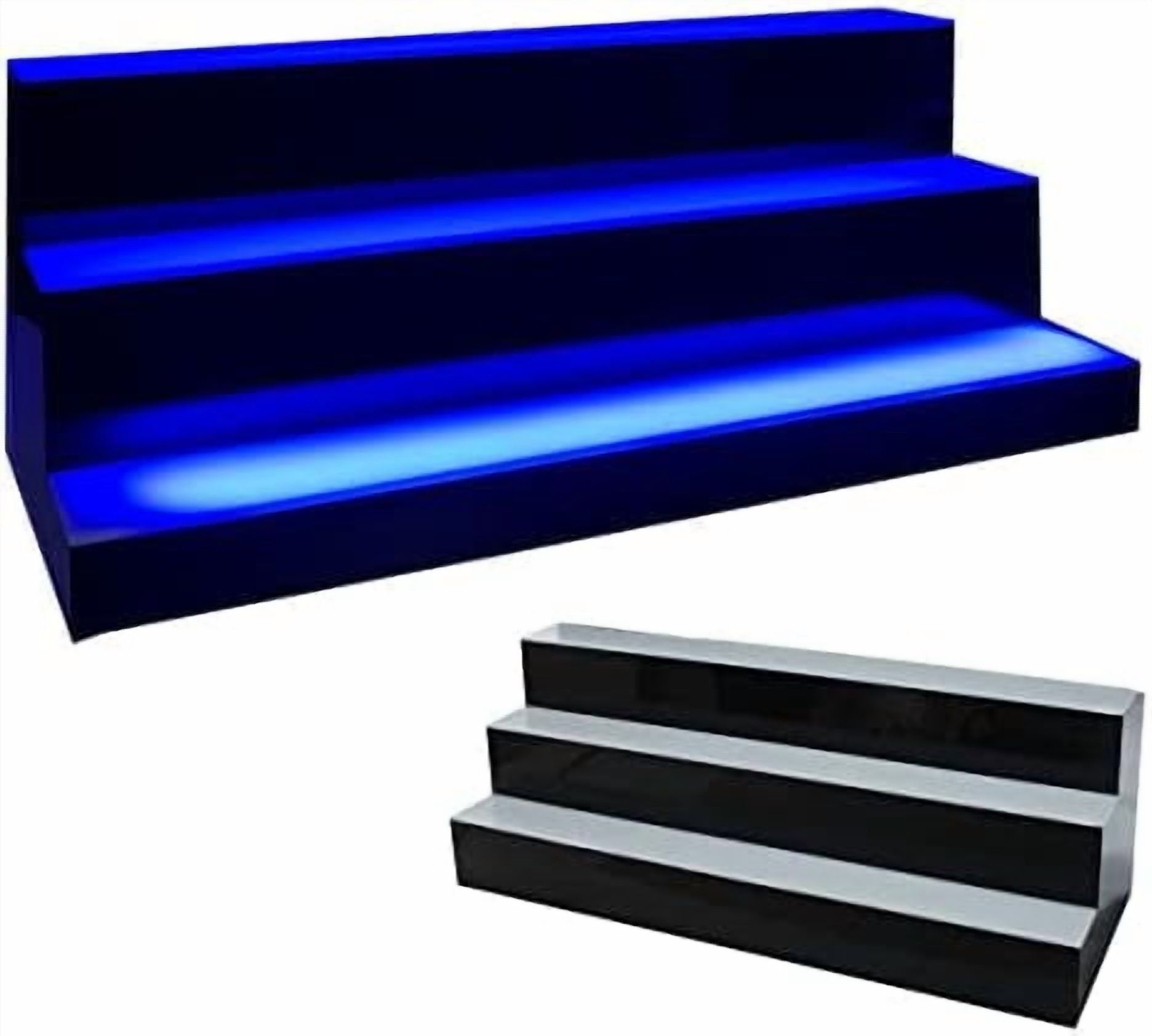 31 Inch 3 Step LED Lighted Liquor Bottle Display Illuminated Bottle ...