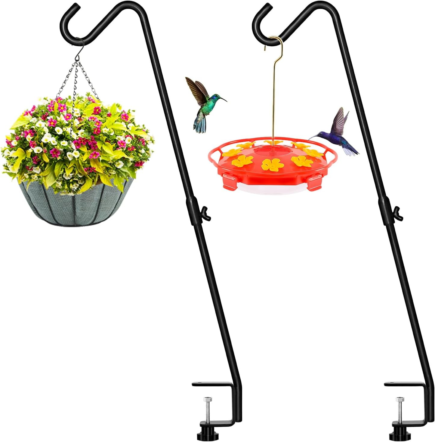 31 Inch Heavy Duty Deck Hook for Railing 2 Pack, Non-Slip Clamp, 360 ...