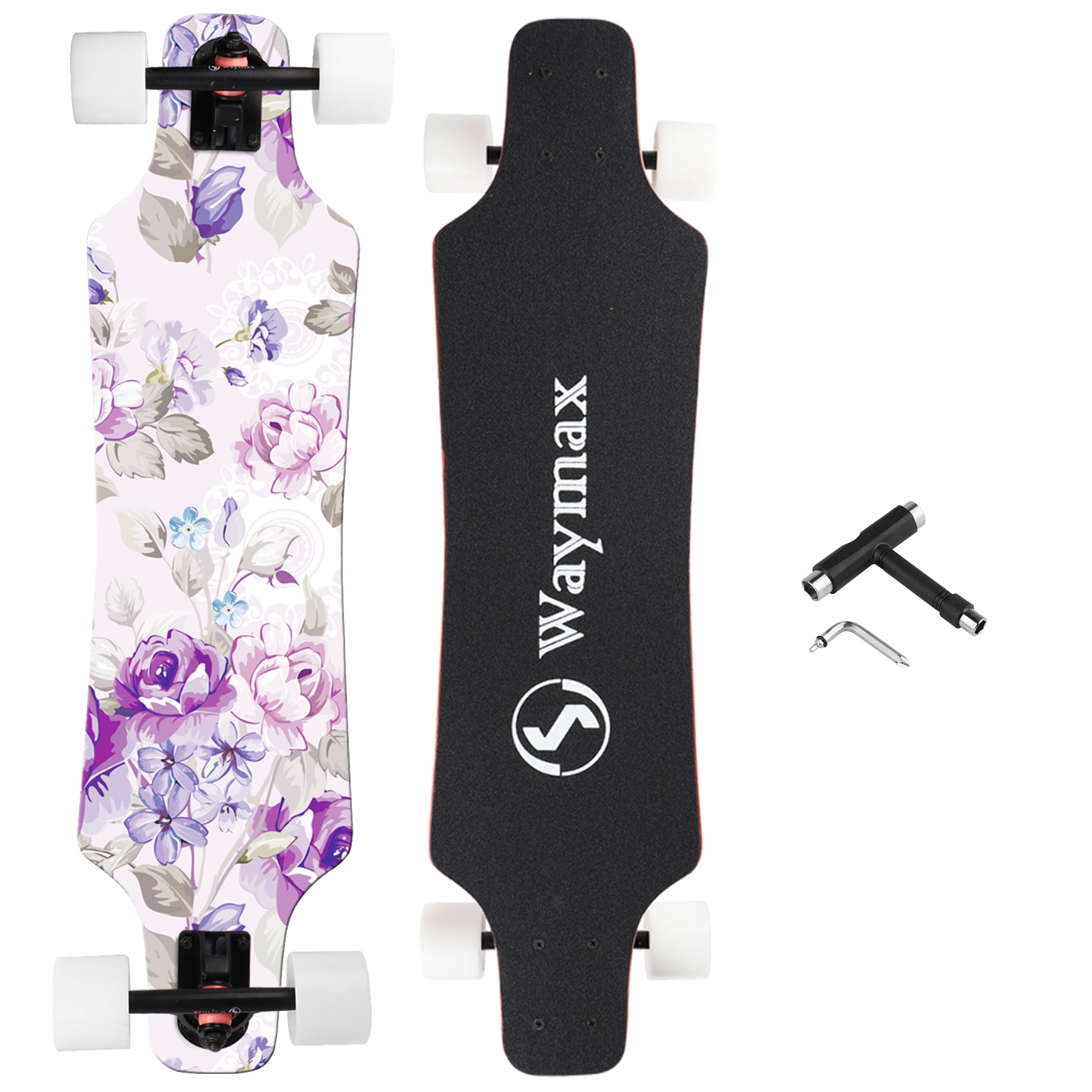 WAYMAX 31-Inch Longboard Skateboard Complete for Hybrid, Freestyle ...