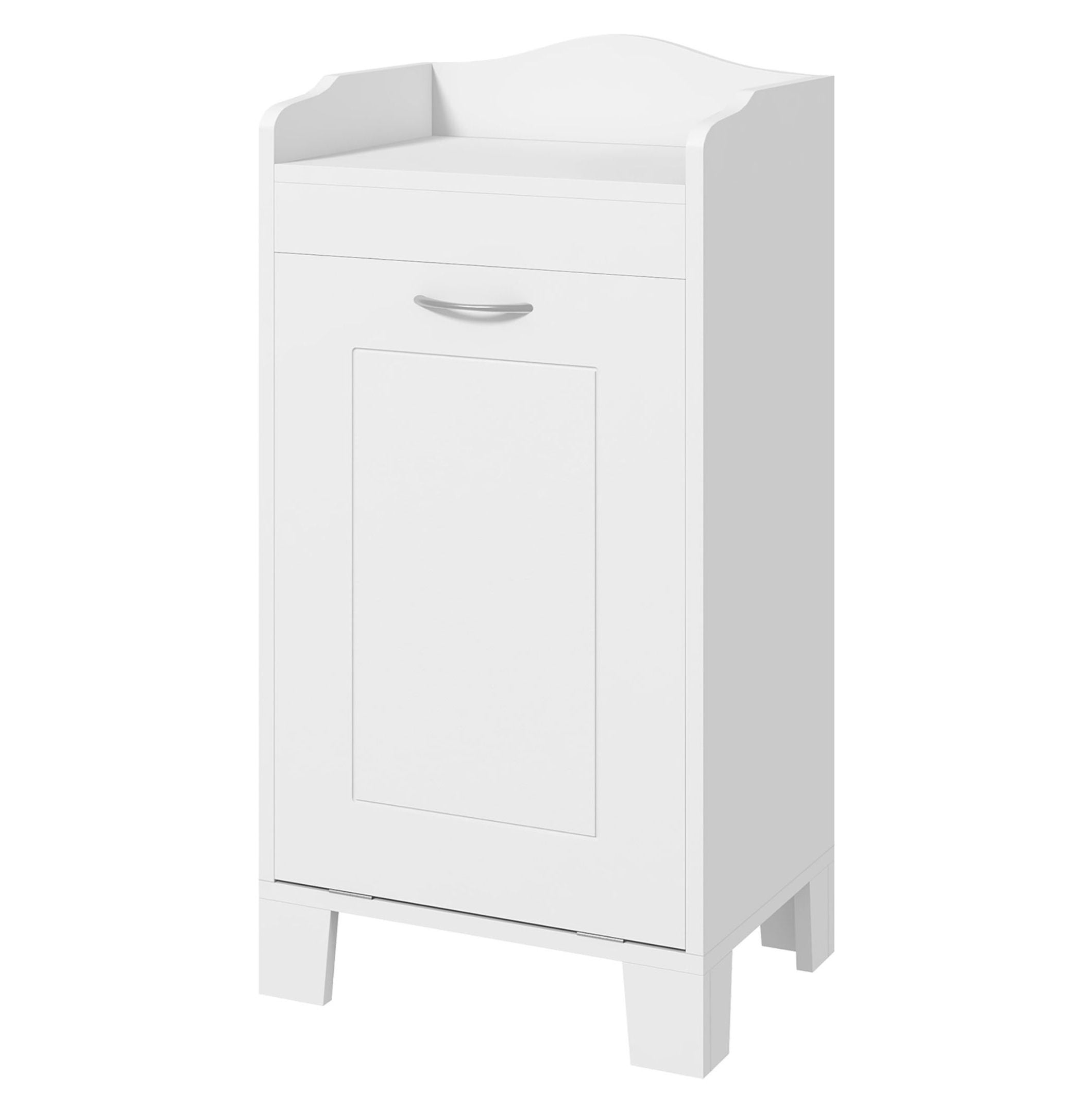 31" Laundry Hamper Cabinet, Tilt-Out Hamper, Free Standing Bathroom ...