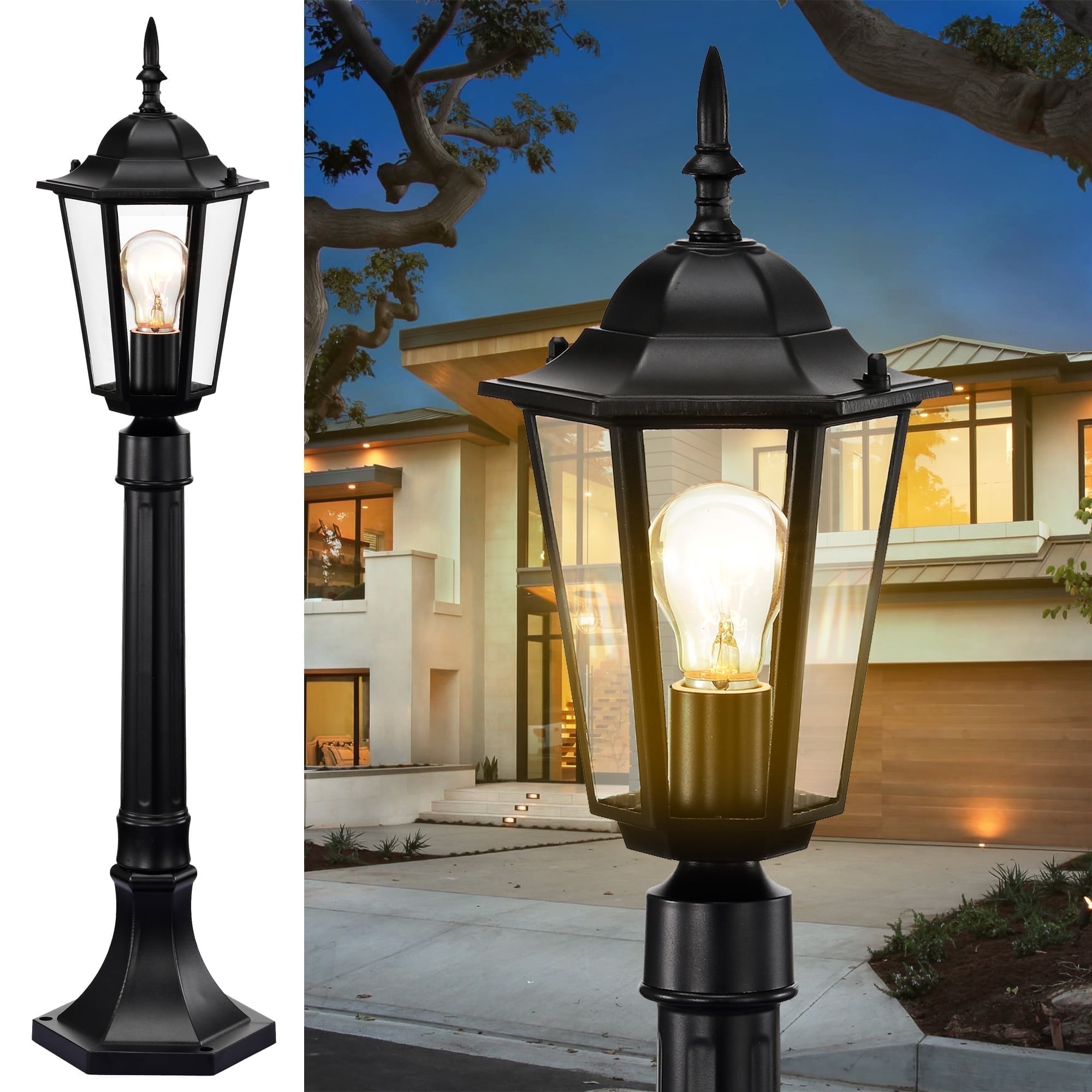 31'' hard wired Outdoor Lamp Post Light Fixture Outdoor Post Lights ...