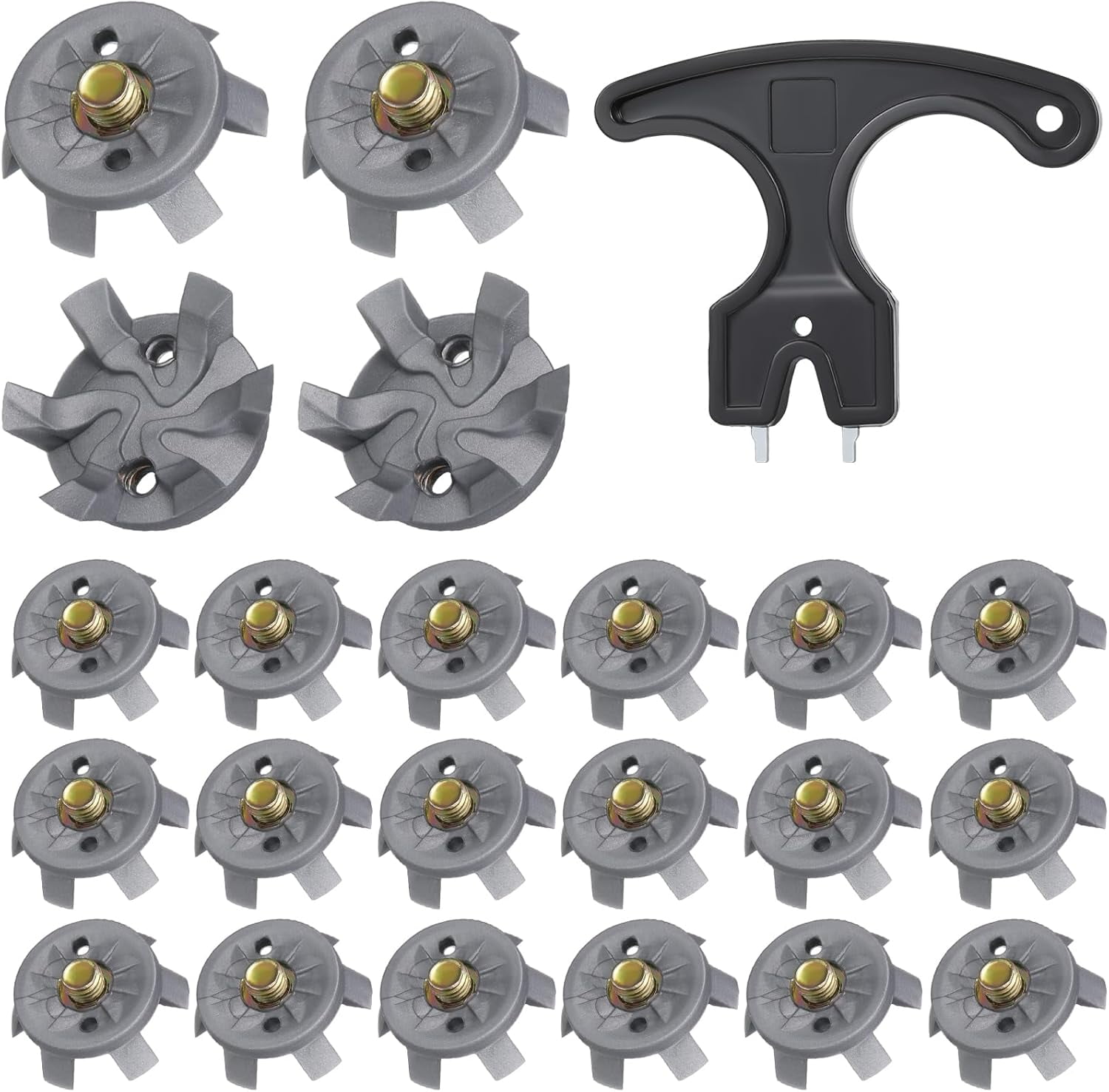31 Pcs Golf Spikes Set Includes 30 Pcs Golf Cleats Replacement Black ...