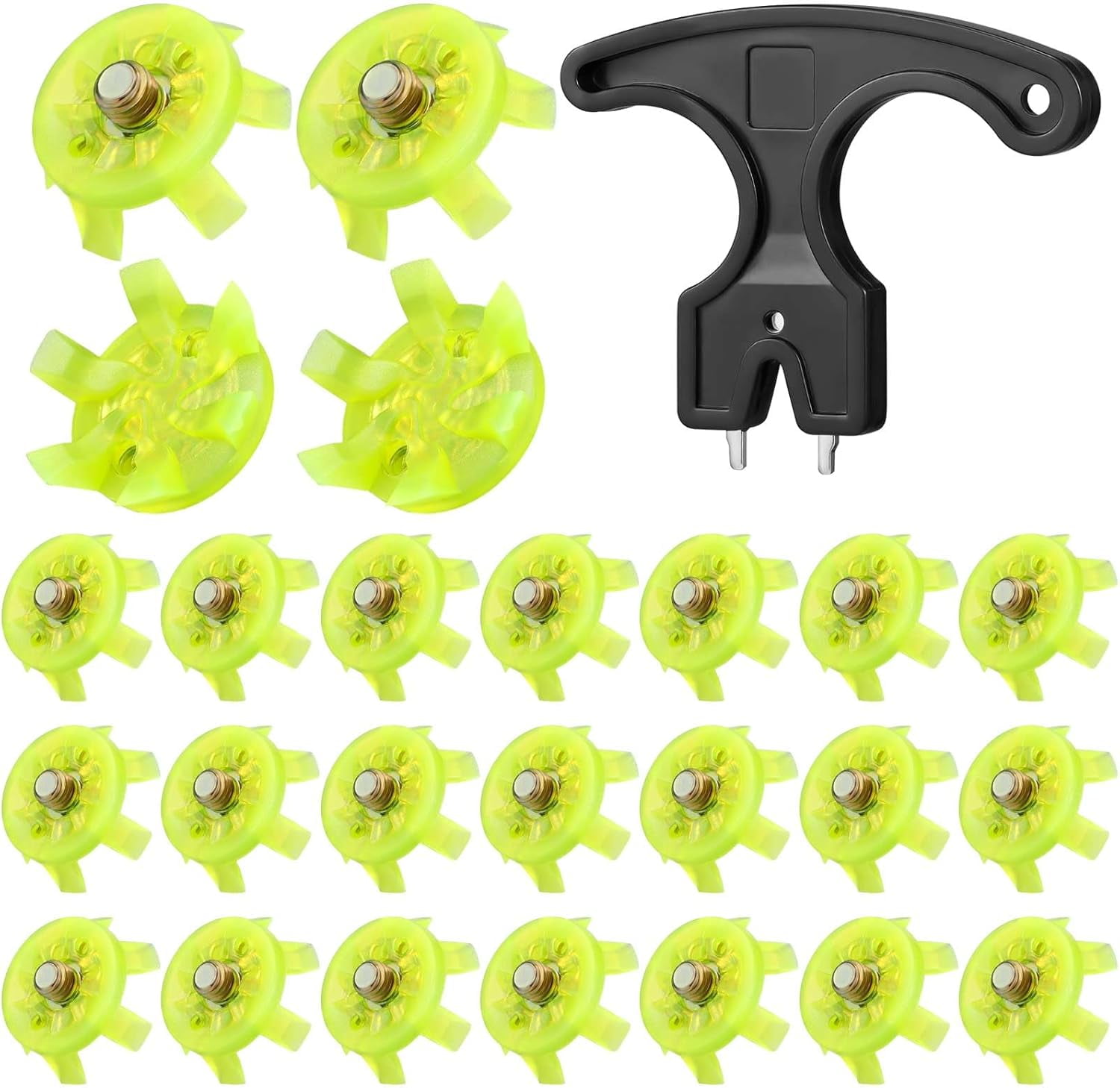 31 Pcs Golf Spikes Set Includes 30 Pcs Golf Cleats Replacement Black ...