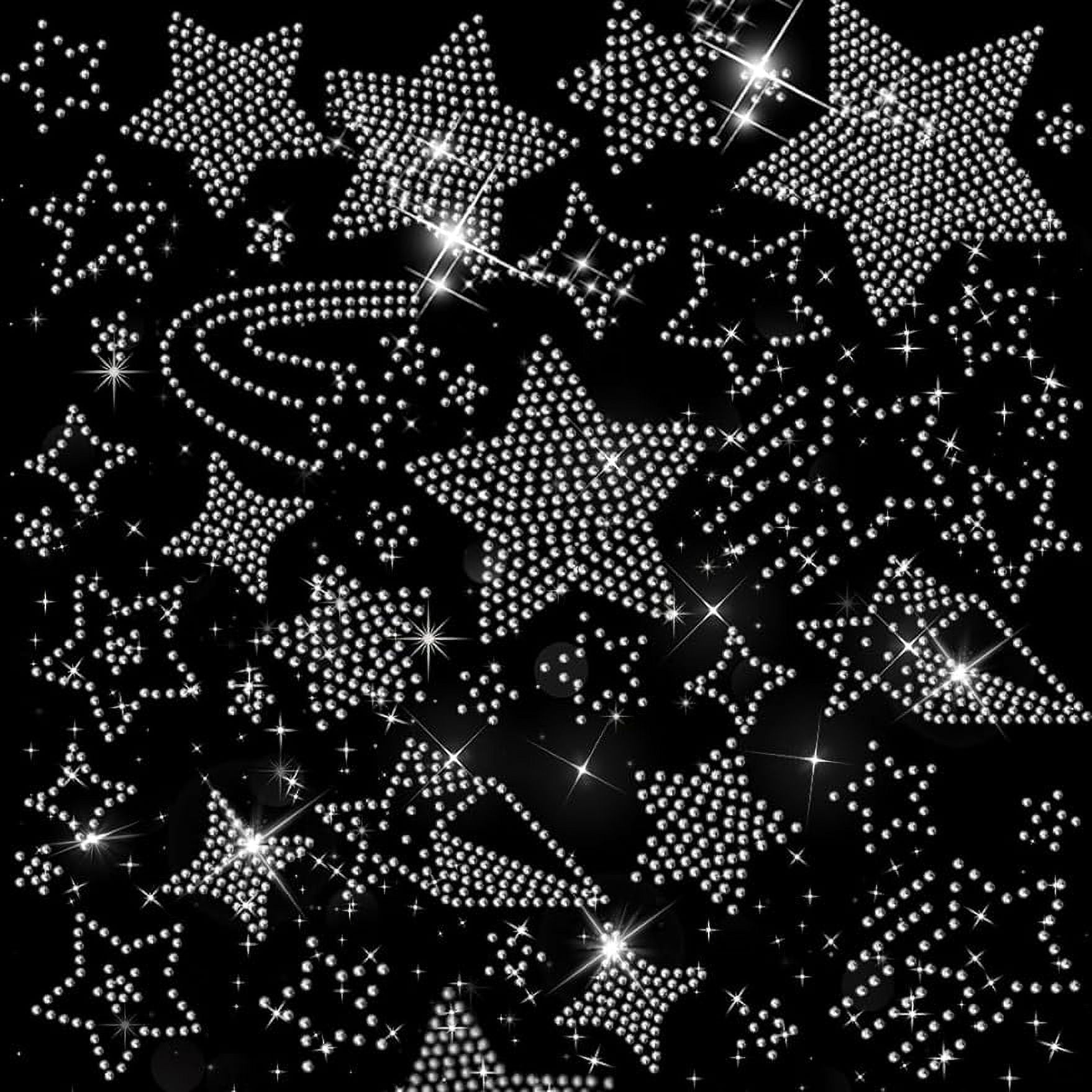 31 Pcs Star Patterns Rhinestone Iron on Hotfix Transfer Decal Bling DIY ...