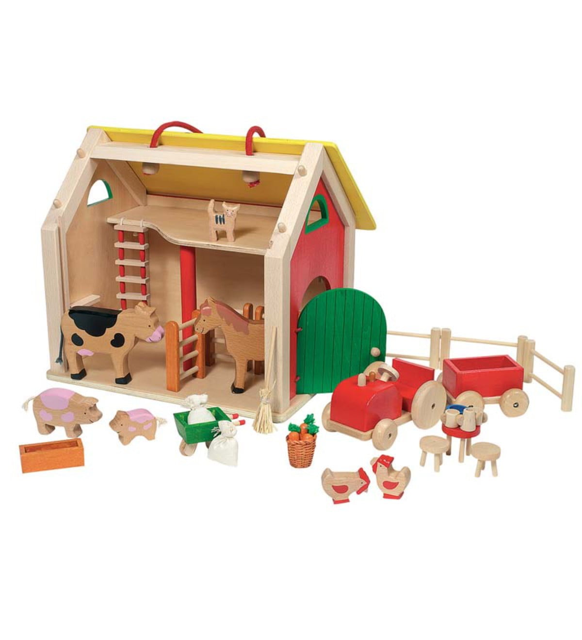 31-Piece Wooden Barnyard Play Set - Walmart.com