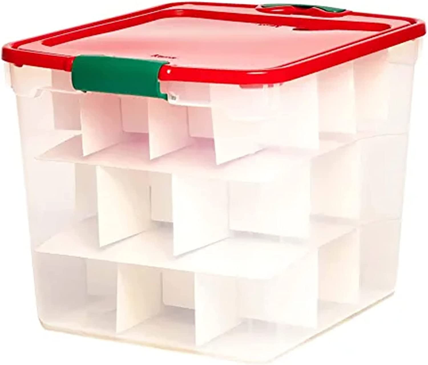 31 Quart Medium Clear Plastic Holiday Storage Container Bin with ...