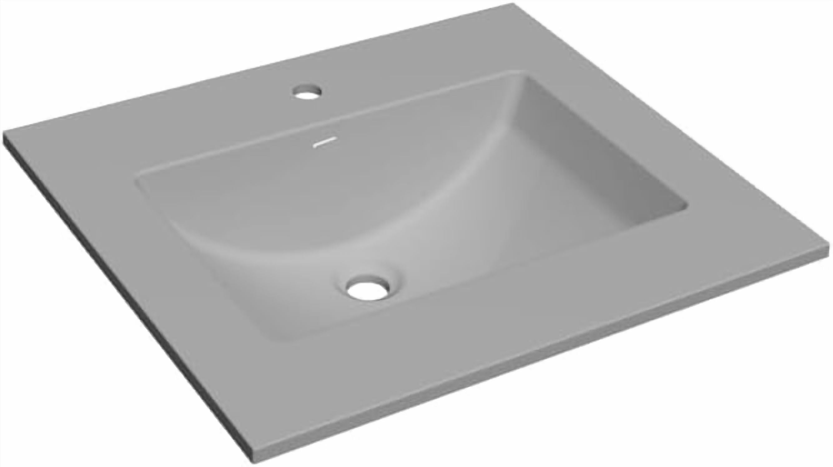 31" Solid Surface Polyurethane Resin Streamline Vanity Top with Sink ...