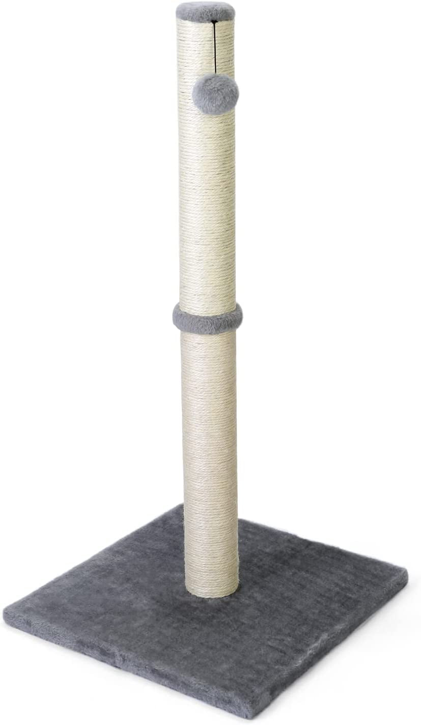 31'' Tall Cat Scratching Post - Cat Claw Scratcher with Hanging Ball ...