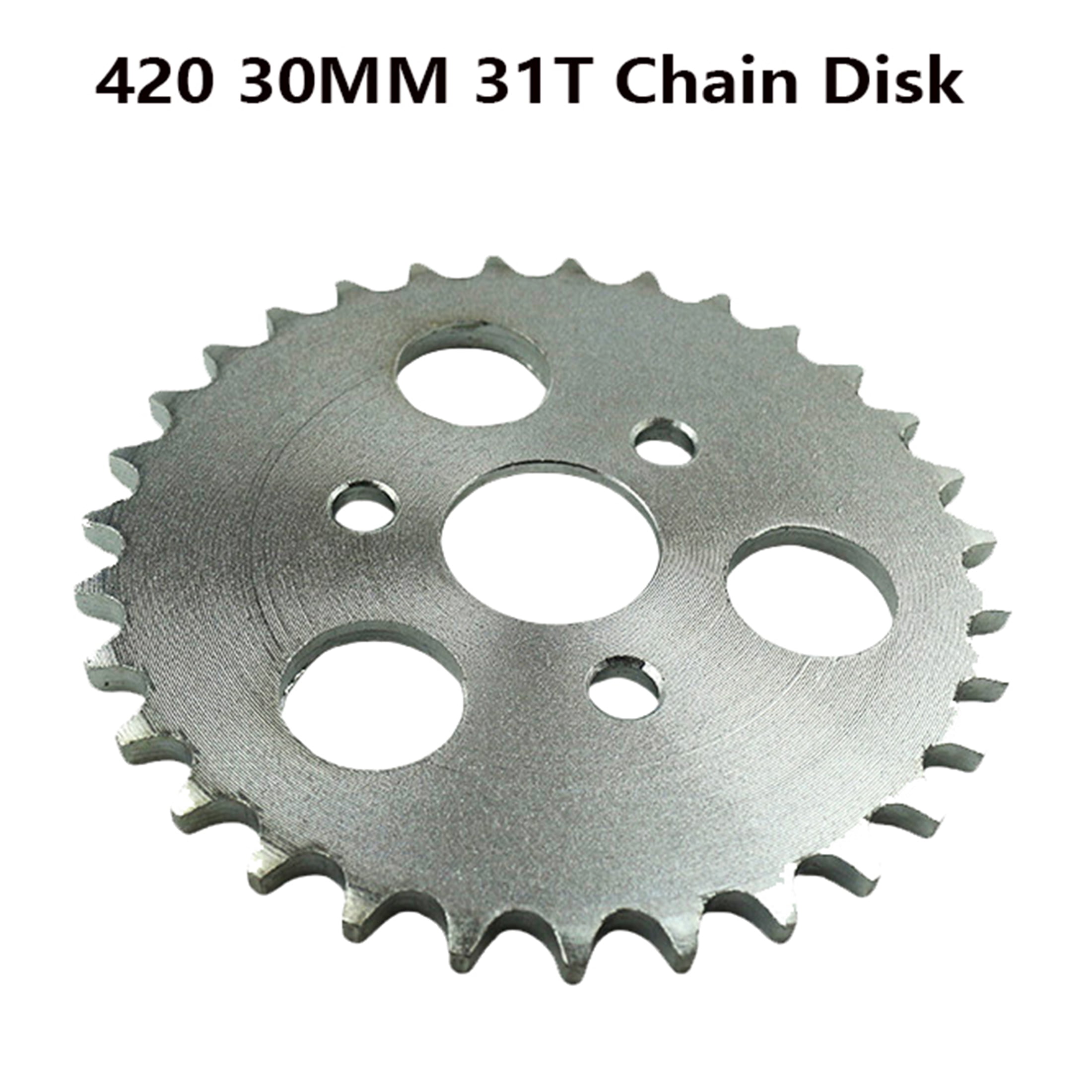 31 Tooth Rear Chain Sprocket ID 30mm For 420 Chain 50CC 70CC 90CC 110CC ...