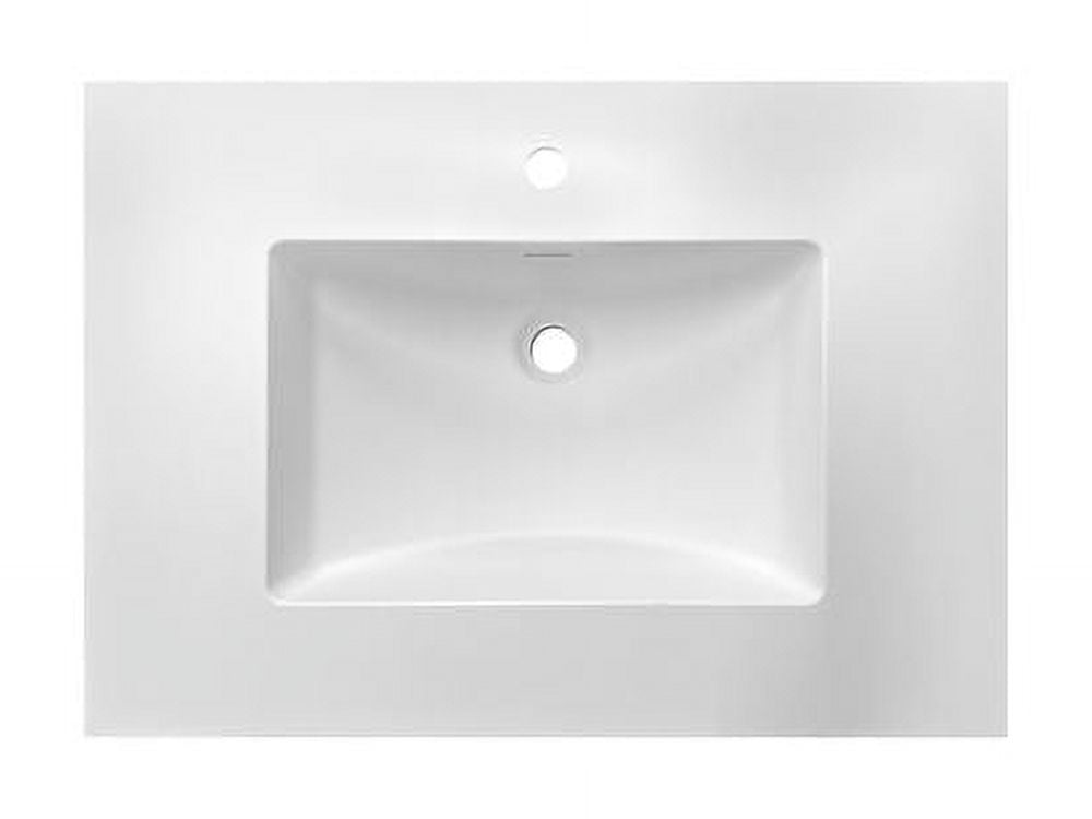 31" W x 22" D Solid Surface Polyurethane Resin Streamline Vanity Top ...