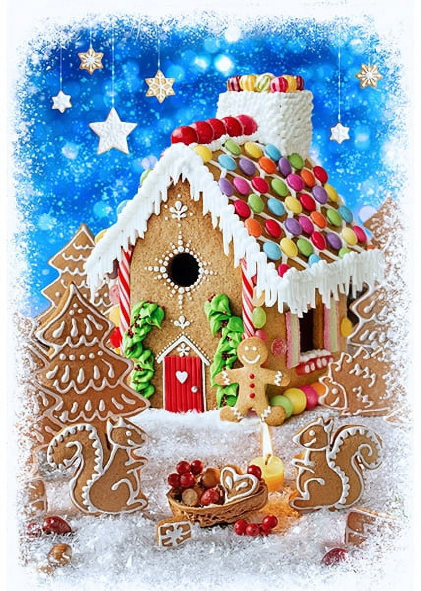 31" X 44" Panel Gingerbread Houses Gingerbread Men Christmas Candy ...