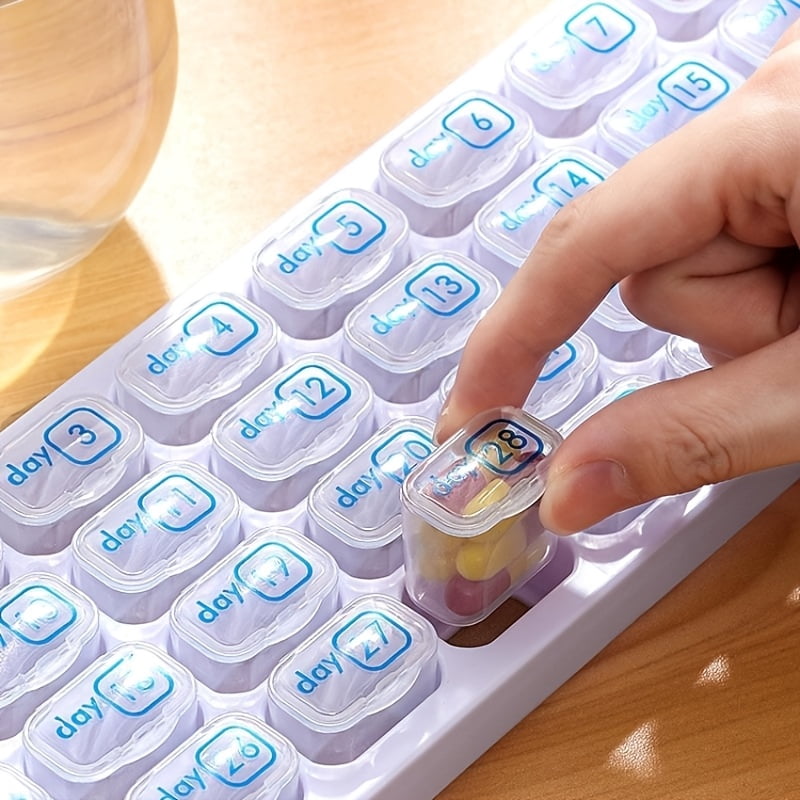 31 day monthly medicine organization， Am/Pm 31 pill box for storage of ...