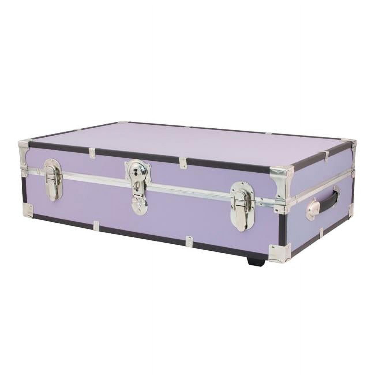 31 in. Seward Under the Bed Trunk with Wheels & Lock, Lilac - Walmart.com