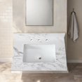 31-inch Bathroom Vanity Top with Undermount Sink, Soft White Sintered ...