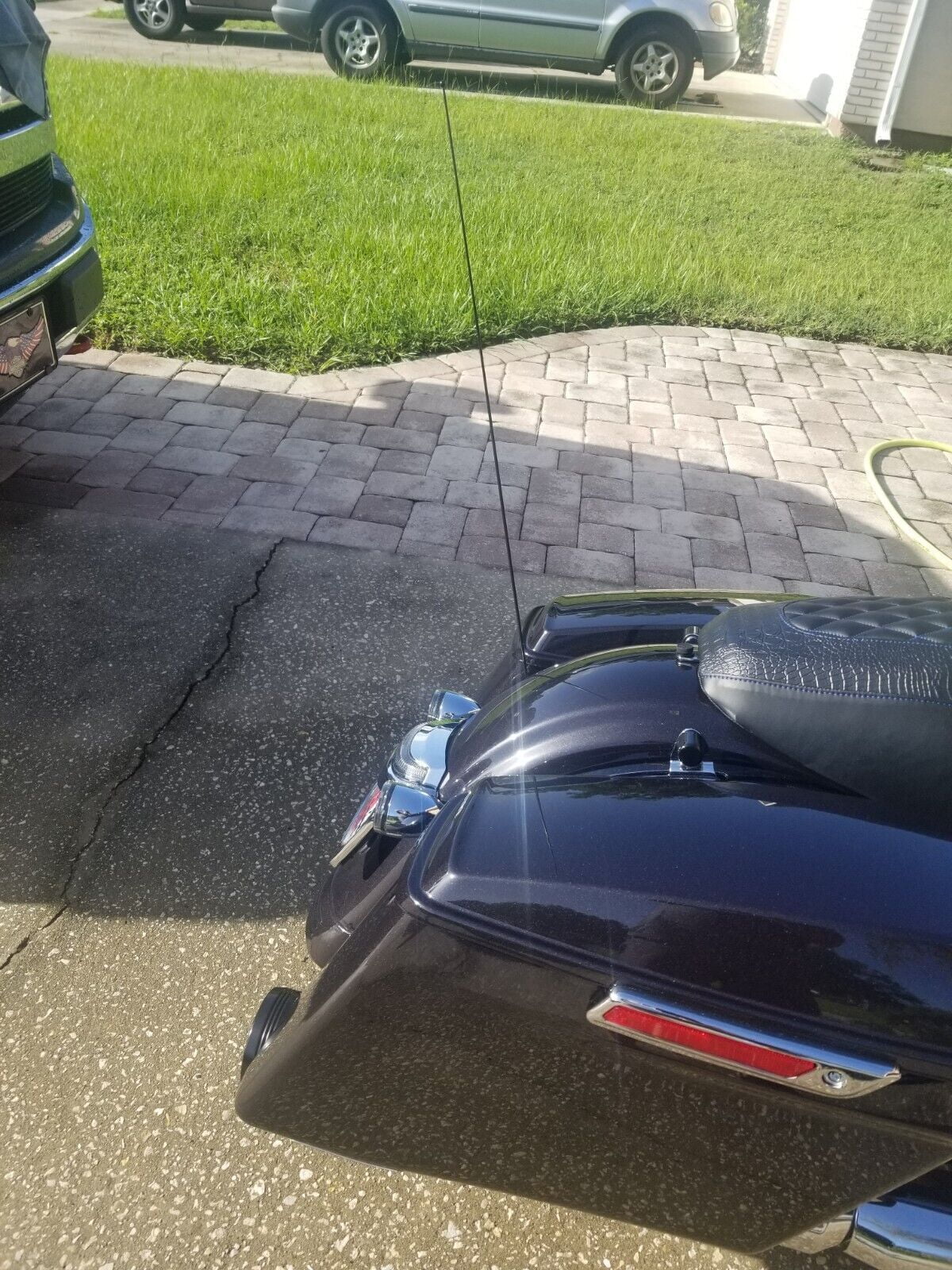 31" inch Black Whip AM/FM/XM/CB Antenna Mast Power Rod Radio for HARLEY ...