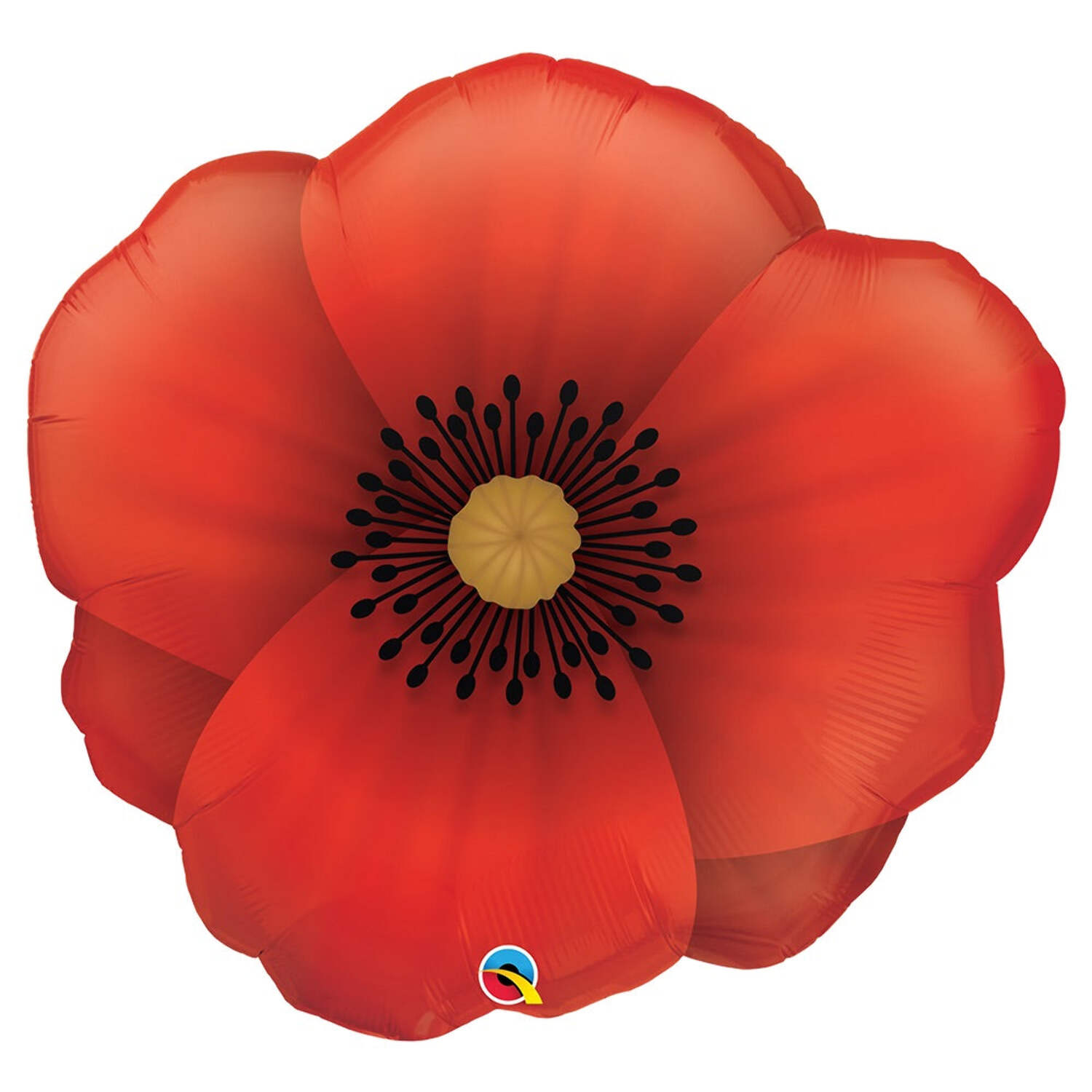 31 inch Pretty Poppy Qualatex Foil Mylar Balloon - Party Supplies ...