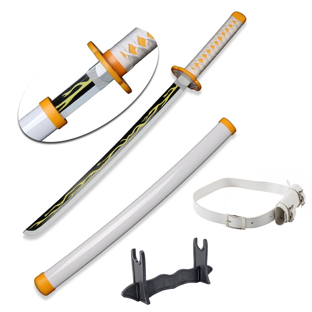 31 inches Anime Demon Slayer Sword Agatsuma Zenitsu with White Belt and ...