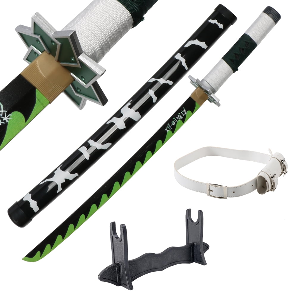 31 inches Bamboo Demon Slayer Sword Shinazugawa Sanemi with Belt Holder ...