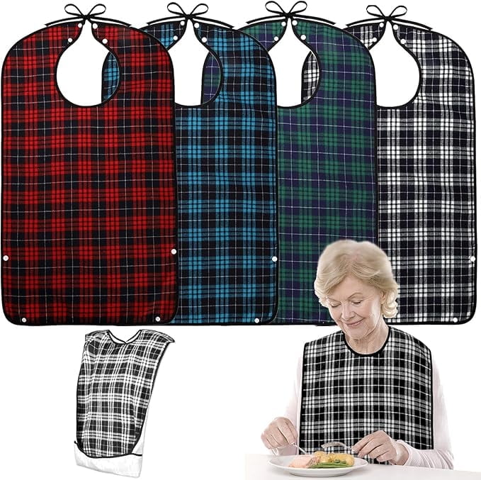 31"x18" Polyester Adult Bibs Washable Waterproof Clothing Protector ...