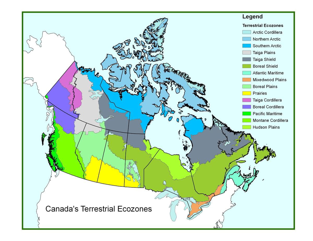 31"x24" Heavyweight Photo Paper Quality Poster: Climate Map - canada ...