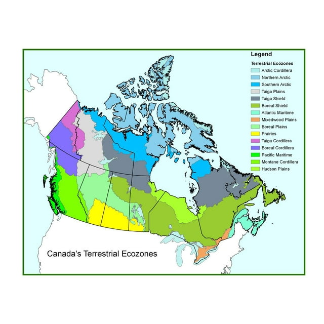 31"x24" Heavyweight Photo Paper Quality Poster: Climate Map - canada ...
