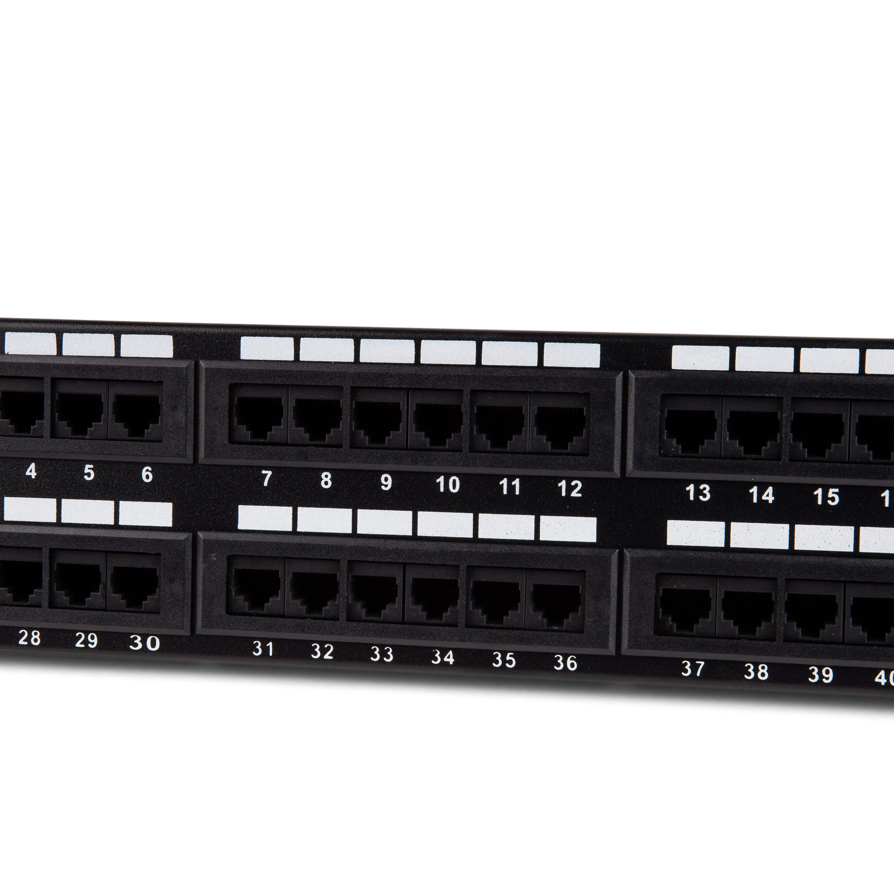Steren 48-Port Cat5e Loaded Patch Panel - UL Verified and Listed ...