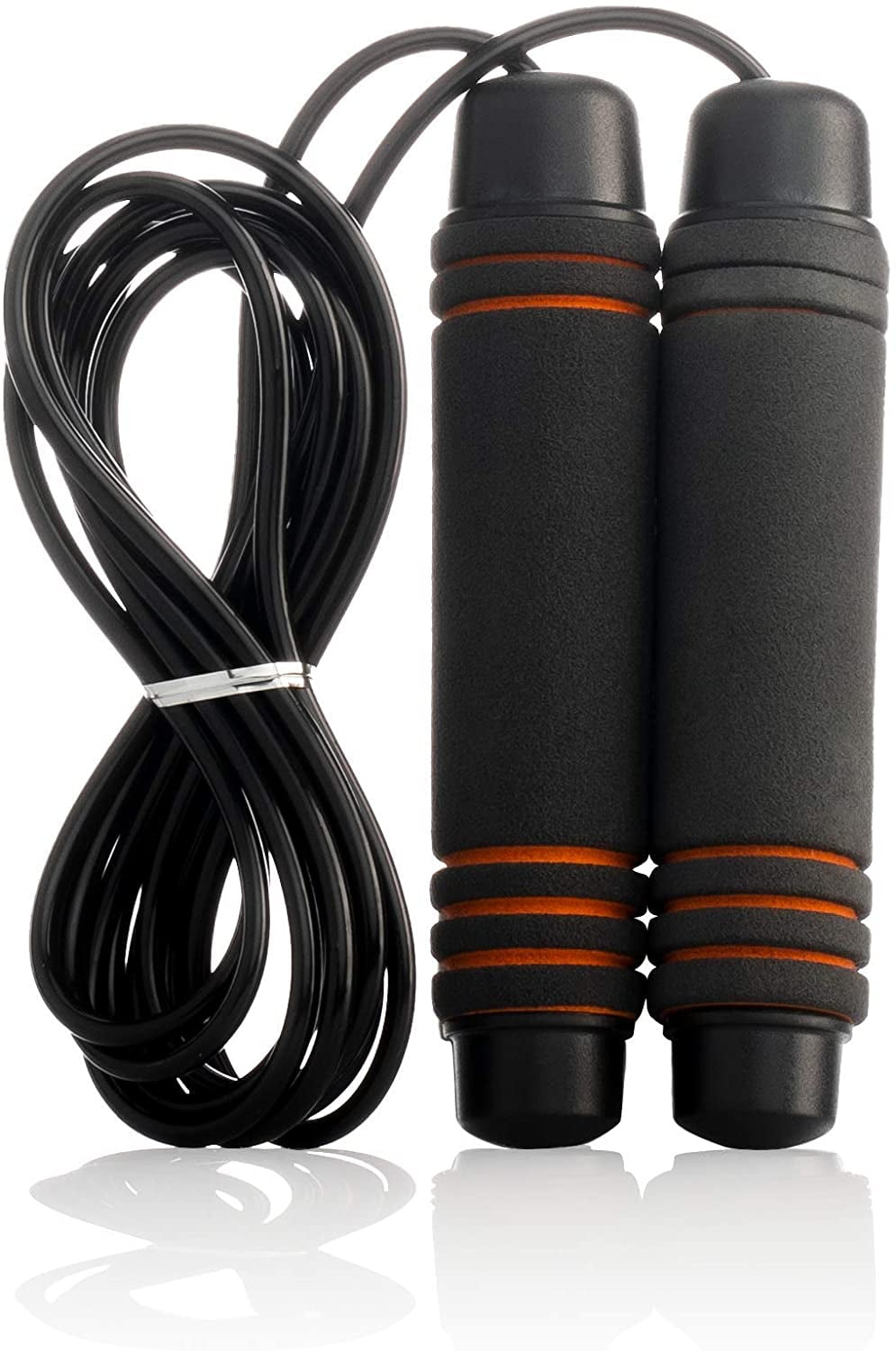 Adjustable Black Jump Rope with Foam Grip Handles By 310 Nutrition ...