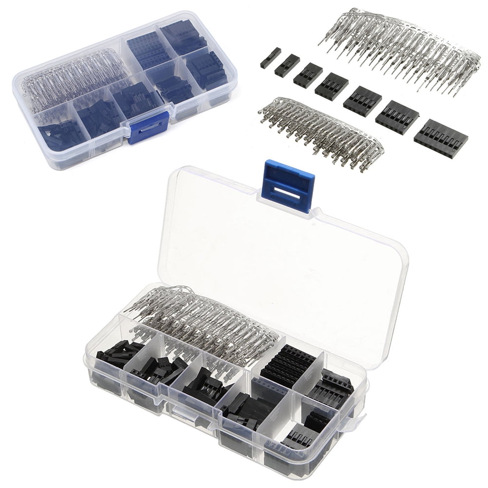 310 PCS 2.54mm Male/ Female Jumper Wire Pin Connector Housing Kit PCB ...