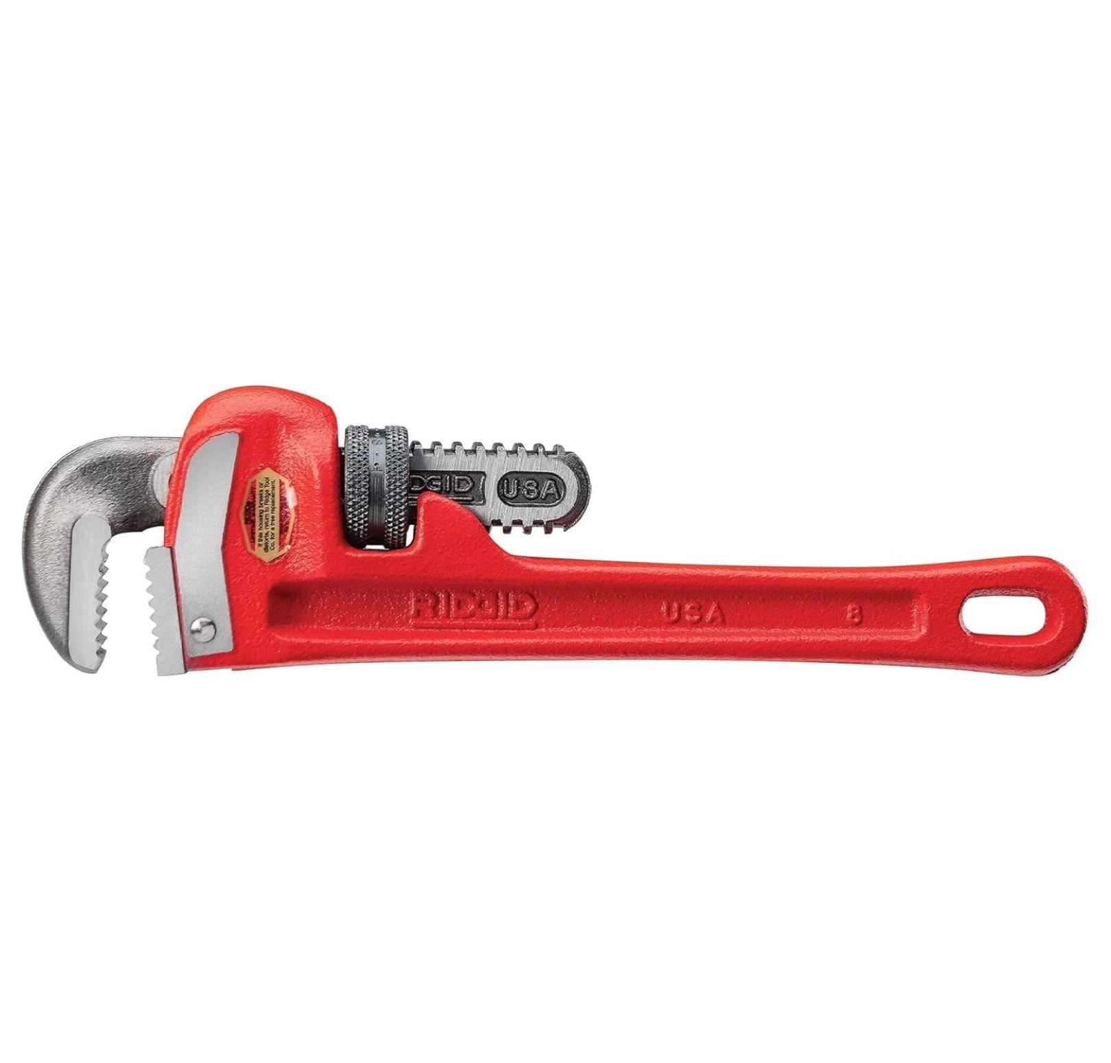 31005 Model 8 Heavy-Duty Straight Pipe Wrench, 8-inch Plumbing Wrench ...