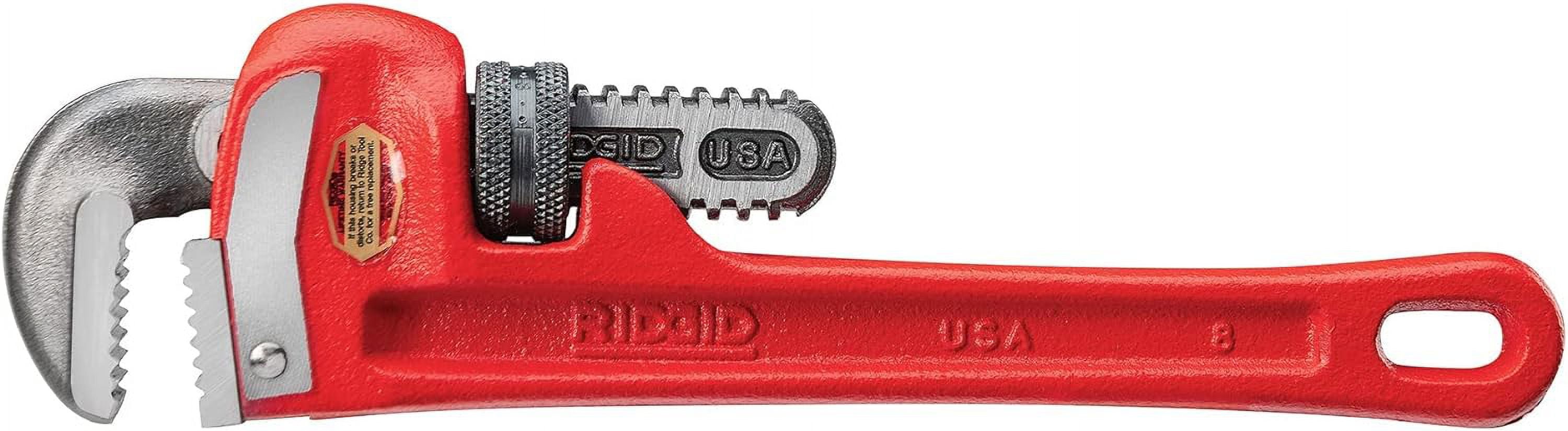 31005 Model 8 Heavy-Duty Straight Pipe Wrench, 8-inch Plumbing Wrench ...