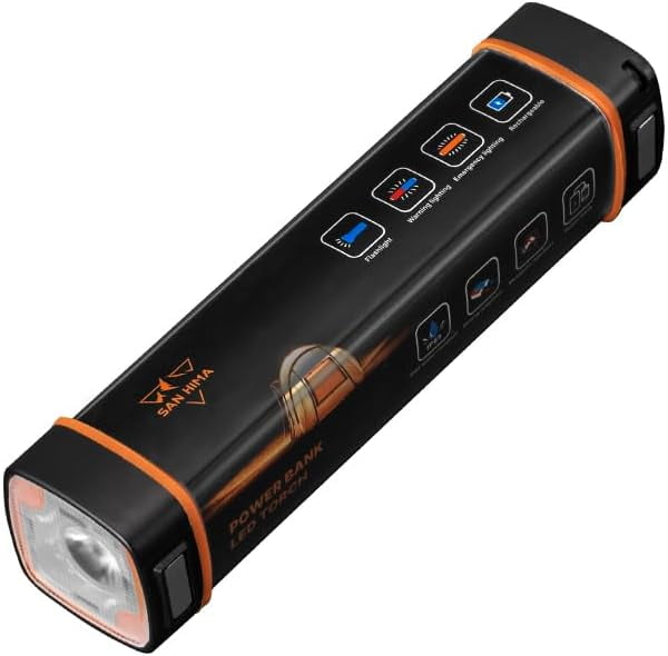 310LM LED Torch Light - Rechargeable Flashlight w/ 2500mAh Power Bank ...