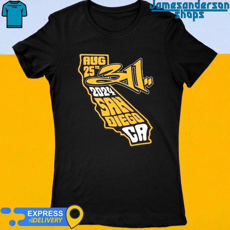 311 At San Diego Ca August 25 2024 Tour Shirt - Walmart.com