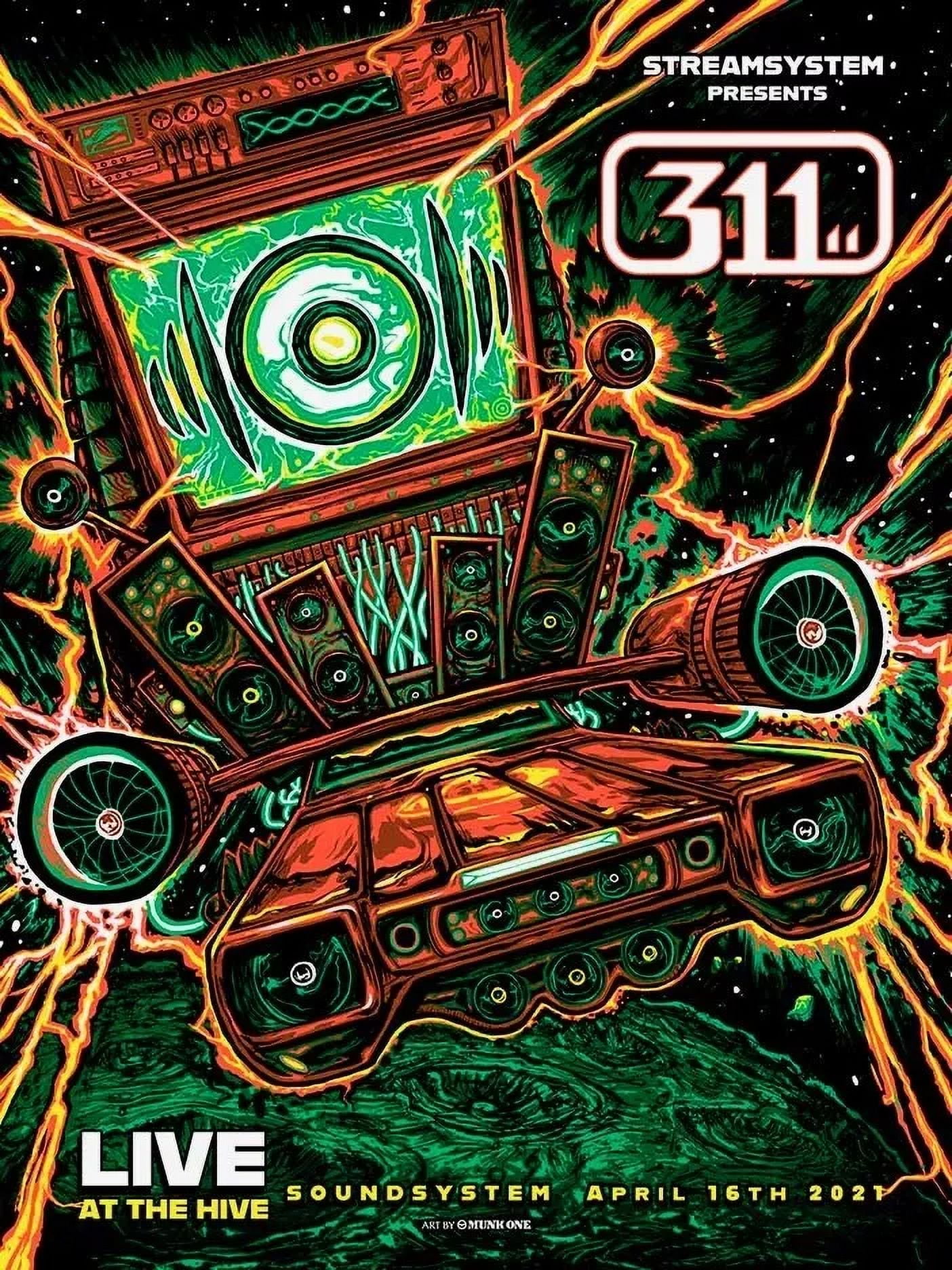 311 Band Concert Poster 2021 Live At The Hive Wall Art Print es 16 x 24 Inch Poster - Walmart.com