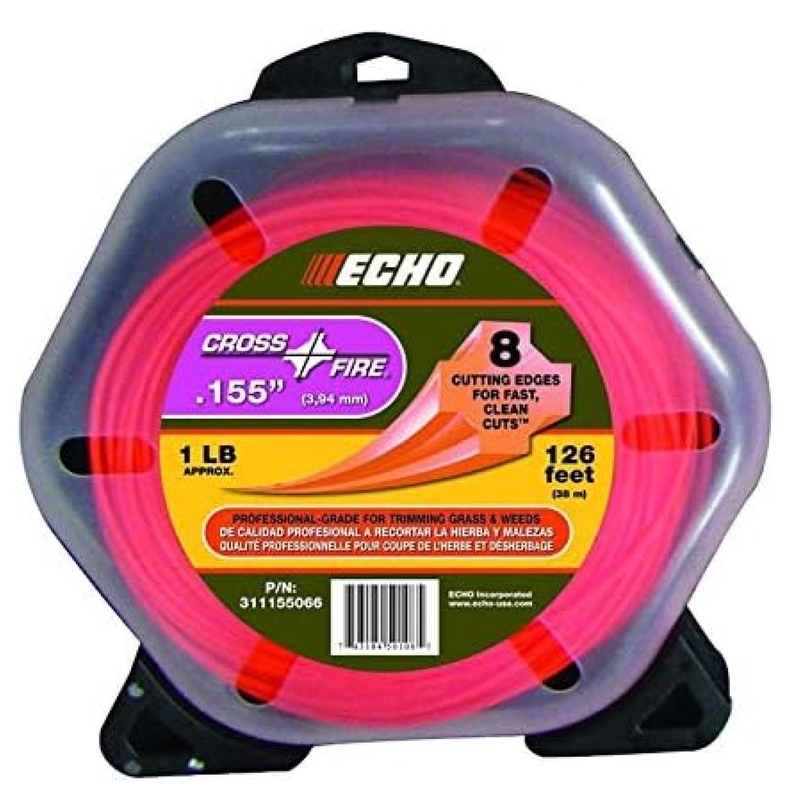 311155066 Echo Cross Fire Trimmer Line .155" 126 Ft 1 Lb. Srmoem ...