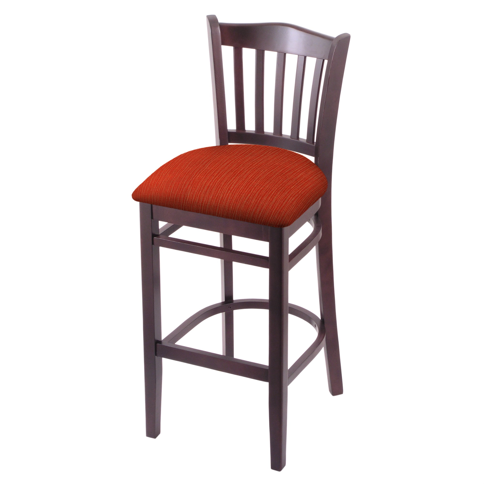 3120 25" Counter Stool with Dark Cherry Finish and Graph Poppy Seat - Walmart.com