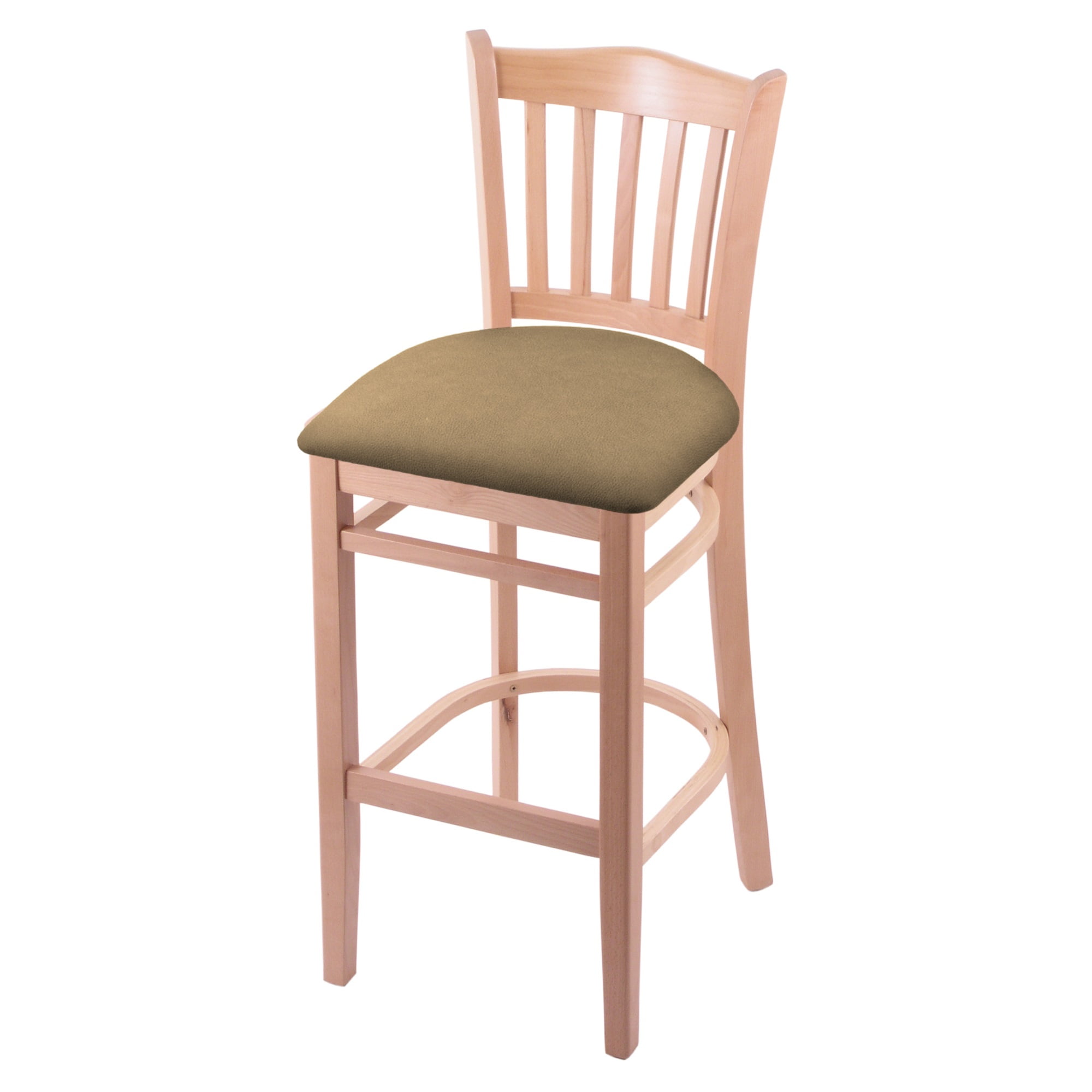 3120 25" Counter Stool with Natural Finish and Canter Sand Seat ...