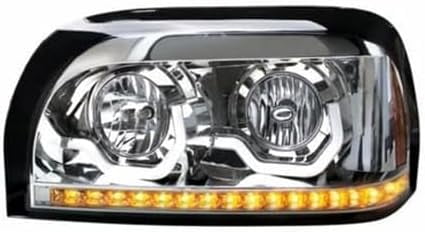 31203 Headlight Assembly, LH, Chrome Housing, High/Low Beam, H7/9005 ...