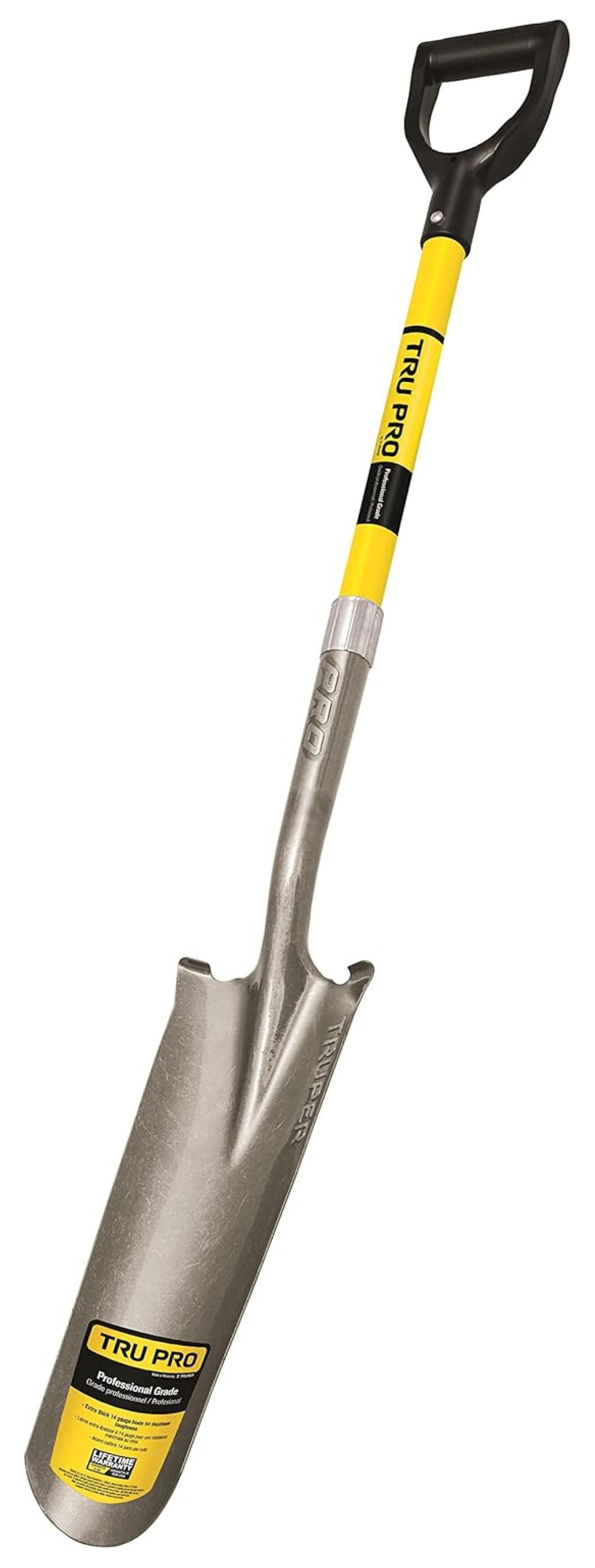 31285 Tru Pro 16-Inch Drain Spade with Fiberglass D-Handle - Walmart.com