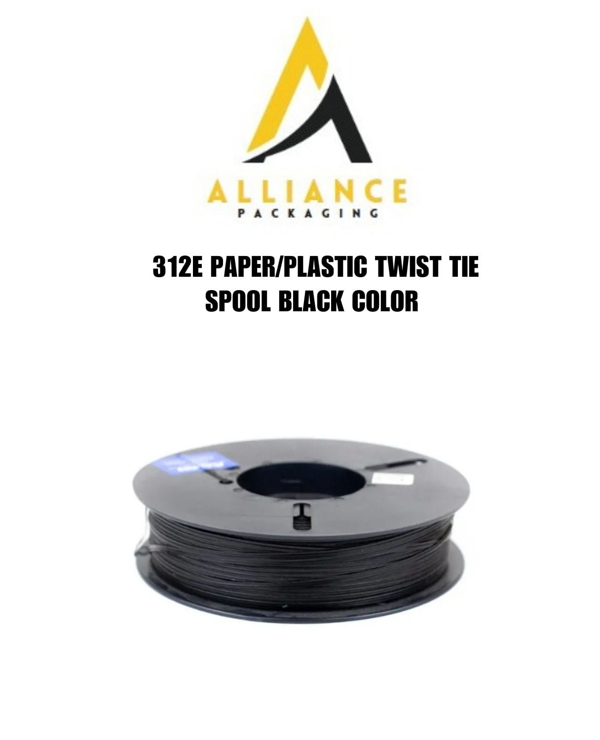 312E Paper/Plastic Twist Tie Spool Black Color (1 Roll ) - Walmart.com
