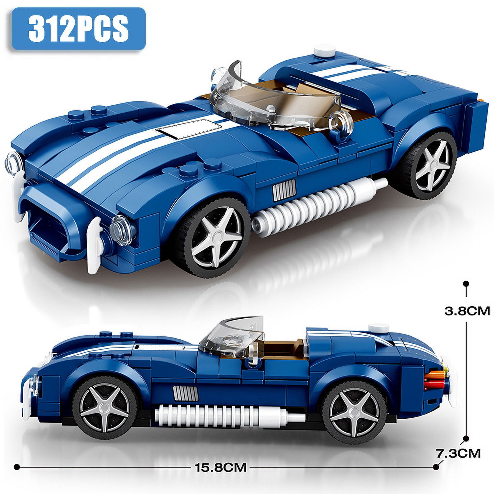 312PCS AC COBRA Car Building Block Set Creative City Vehicle Diy Car ...
