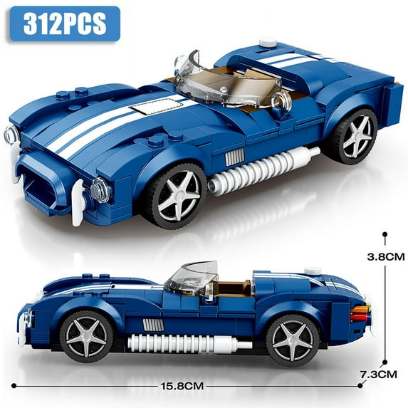 312PCS AC COBRA Car Building Block Set Creative City Vehicle Diy Car ...