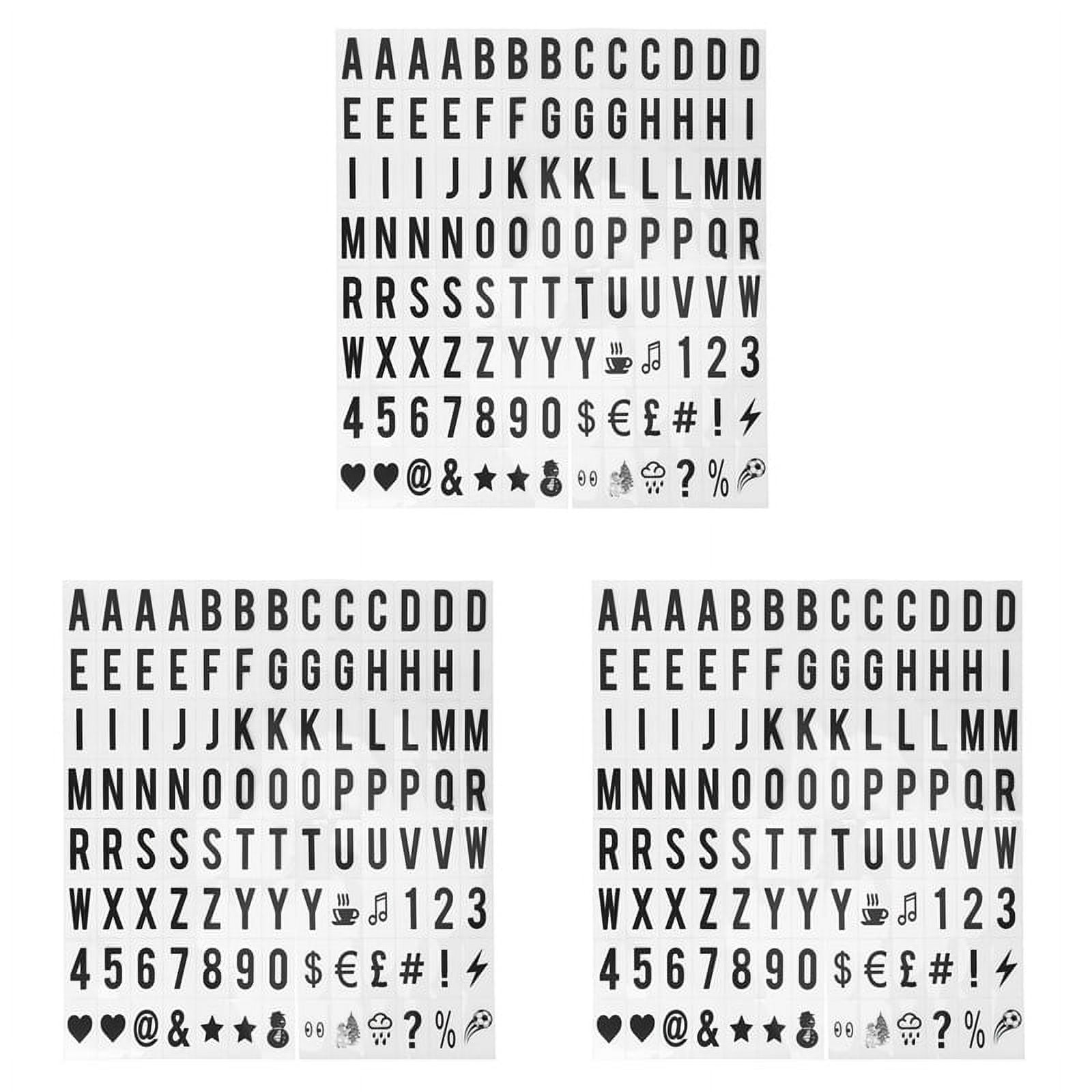 312Pcs Cinematic Lightbox Replacement Letters & Numbers Signs Black 65 ...