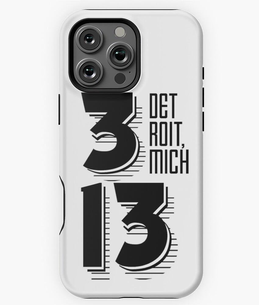 313 Detroit Area Code Michigan N848 Phone Case for iPhone 17 16 15 14 ...