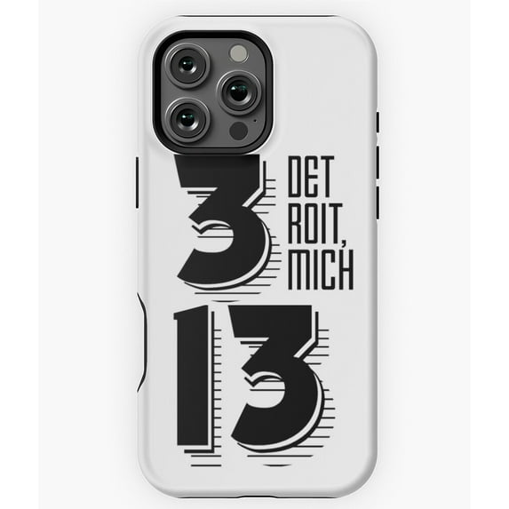 313 Detroit Area Code Michigan N848 Phone Case for iPhone 17 16 15 14 ...