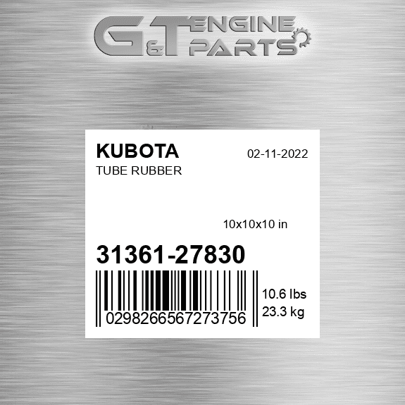 31361-27830 TUBE RUBBER fits KUBOTA (New OEM) - Walmart.com