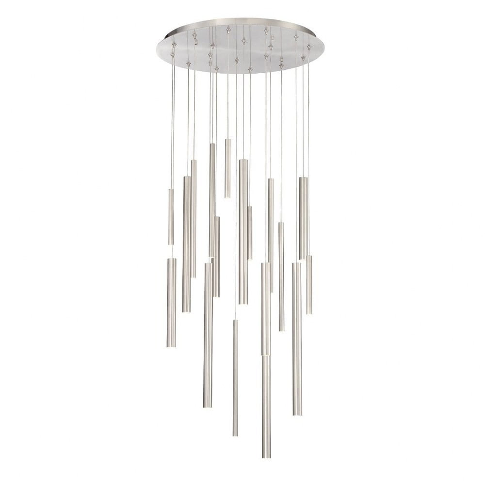 Eurofase Lighting - Santana Chandelier 18 Light-Satin Nickel Finish ...