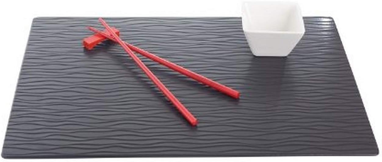 315 River Serving Plate, 17 by 12-Inch, Black, Set of 2 - Walmart.com