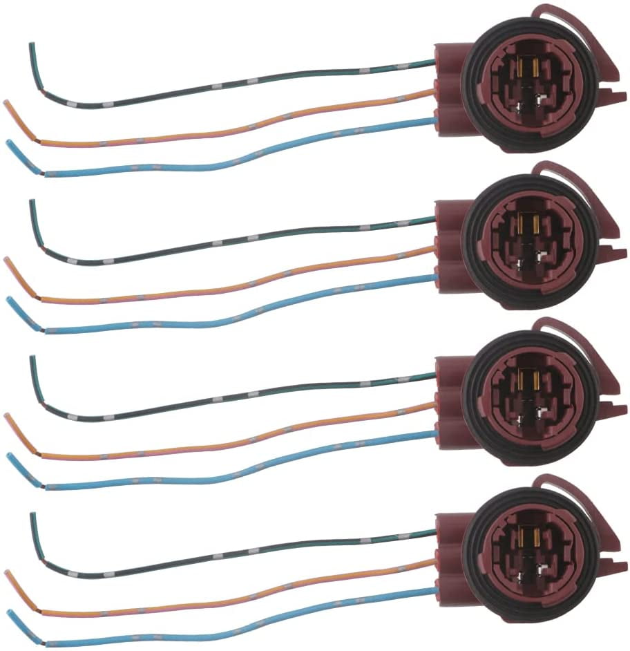 3156 3157 Pre-Wired Harness Sockets T25 Bulb Sockets Female Adapter Turn Signal Tail Stop Rear ...