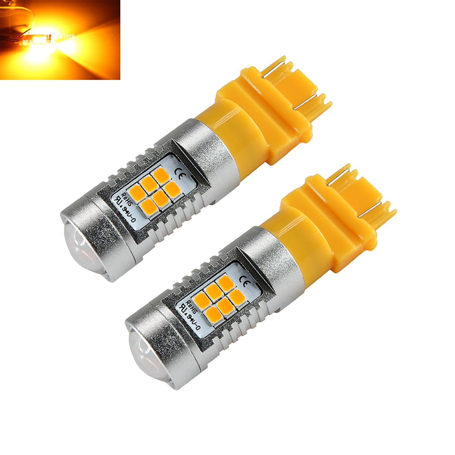 3157 Amber 50W High Power 3535 Chip LED Projector Turn Signal/Parking ...