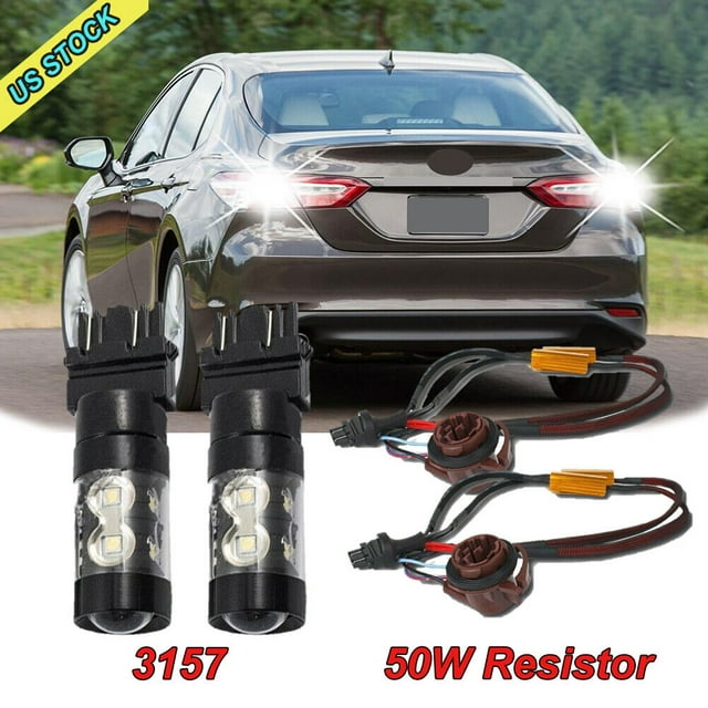 3157 LED Bulb+Load Resistor Fix Hyper Flash For Switchback LED Turn ...